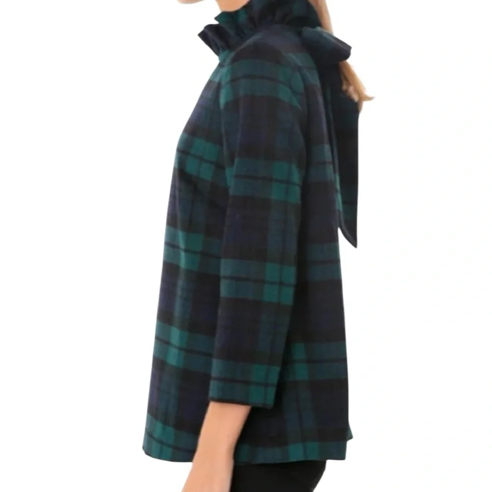 Tuckernuck | Tops | Tuckernuck Blackwatch Plaid Faye Blouse Green Navy ...